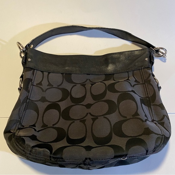 Coach | Bags | Coach Bucket Bag F579 Black Canvasleather Trim Strap A ...